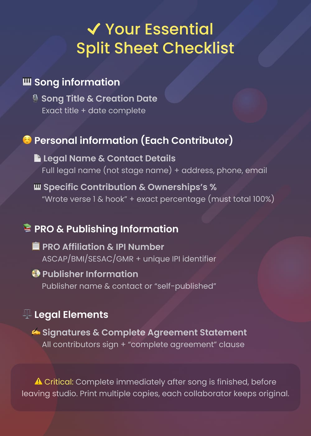 What Is a Split Sheet? A Guide for Music Creators | Pibox Resources